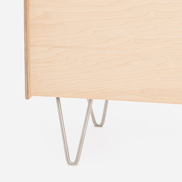 V-Leg Four Drawer Dresser - Hard Rock Maple & Steel | Case Study ...