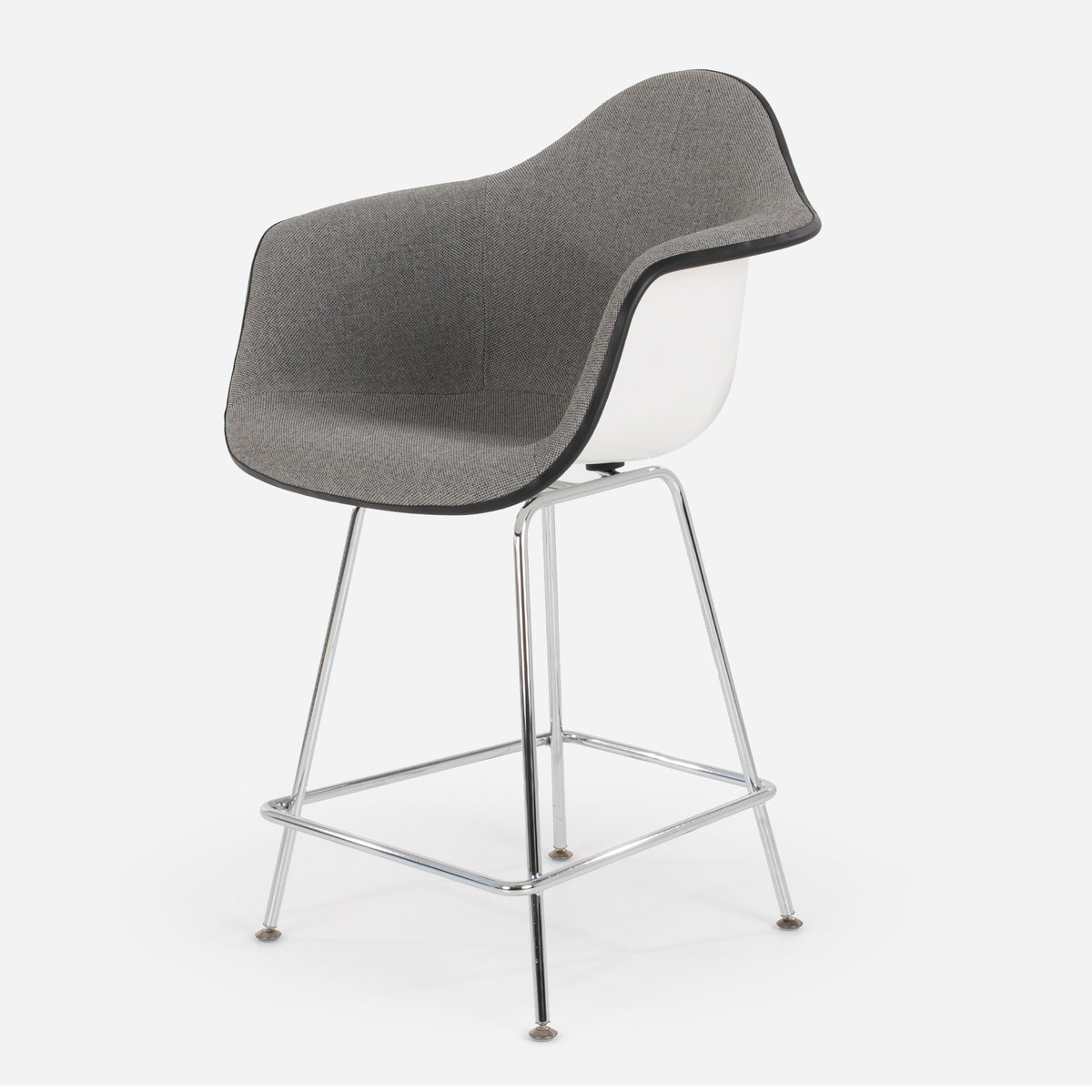Case Study® Furniture Upholstered Arm Shell H Base Counter Stool ...