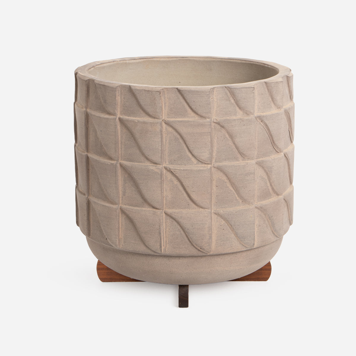 Case Study® Ceramics Large Wave Planter - Modern Indoor Outdoor Ceramic ...