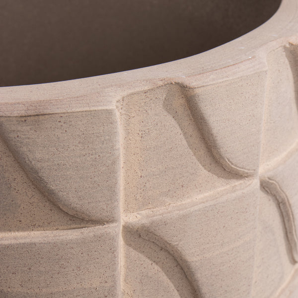 Case Study® Ceramics Large Wave Planter - Modern Indoor Outdoor Ceramic ...