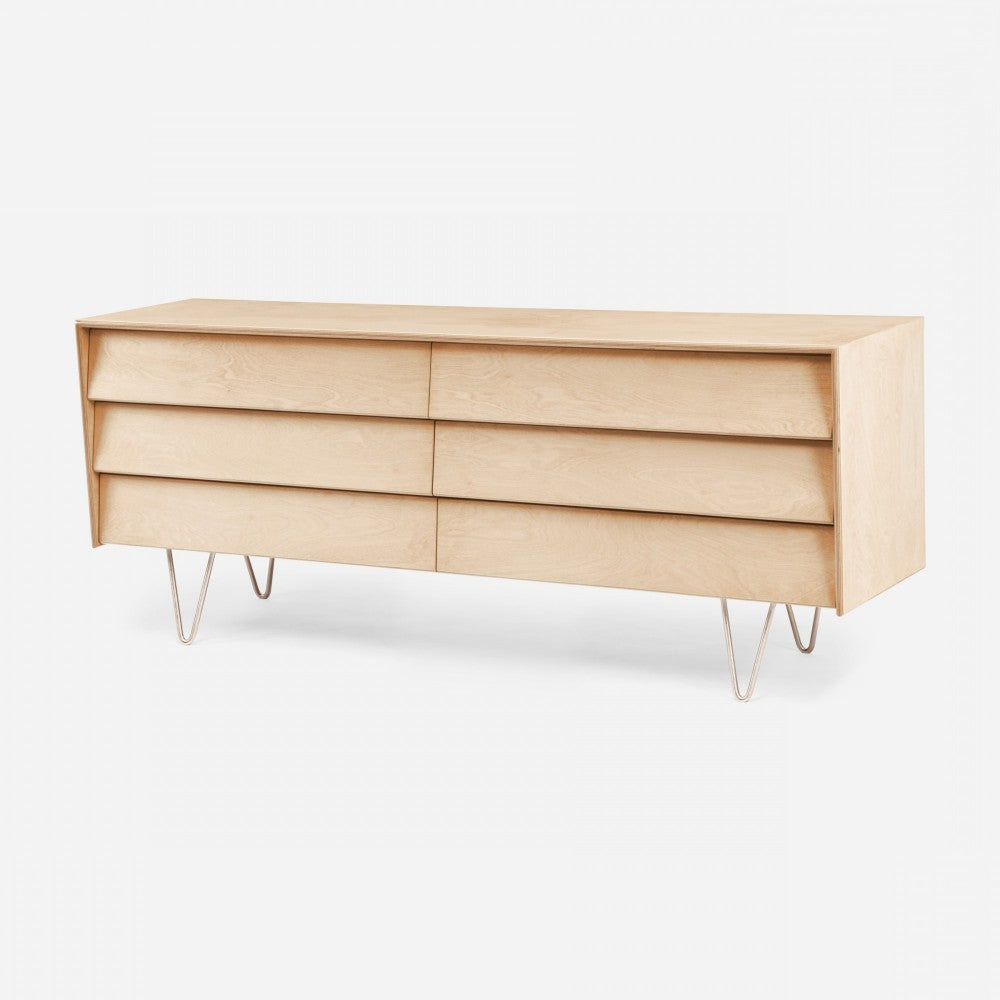V-Leg Double Wide Dresser - Hardrock Maple & Steel | Case Study ...